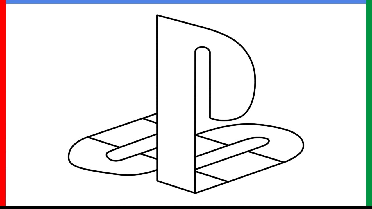How to draw Playstation Logo step by step for beginners - YouTube