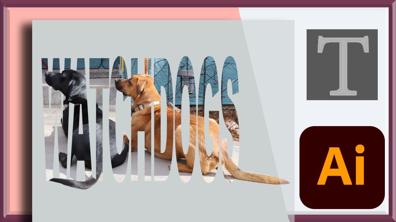 TEXT CLIPPING MASK in Adobe Illustrator - YouTube