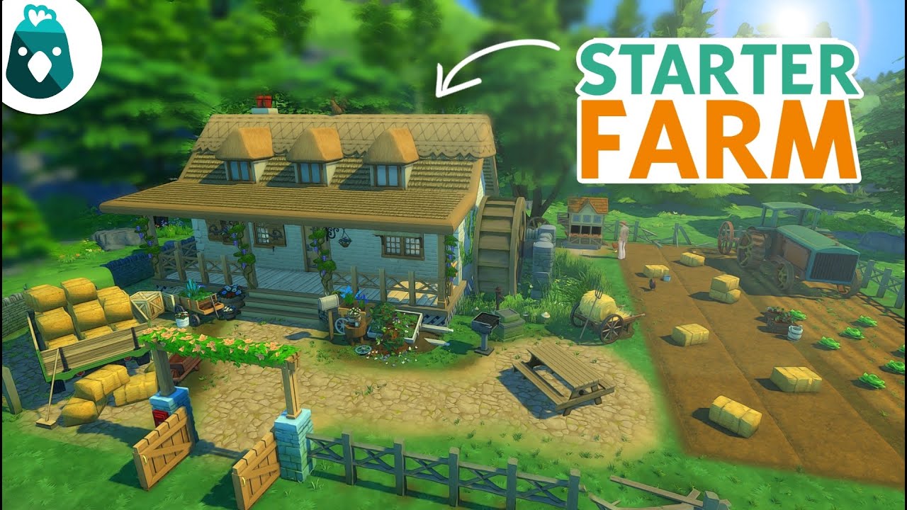 Starter 20k Farm Sims 4 🏡🐔 | NO CC | The Sims 4 Cottage Living Fast ...