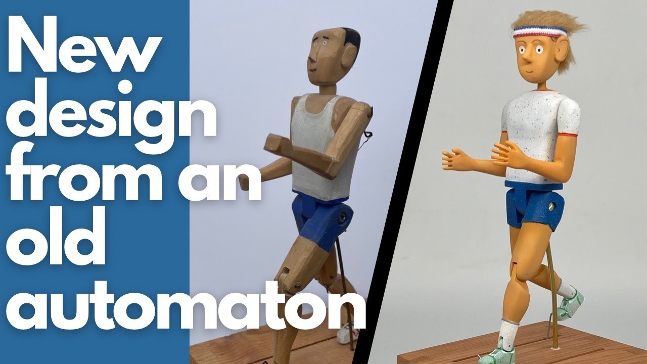 The running man automaton - How I transformed an old design! - YouTube