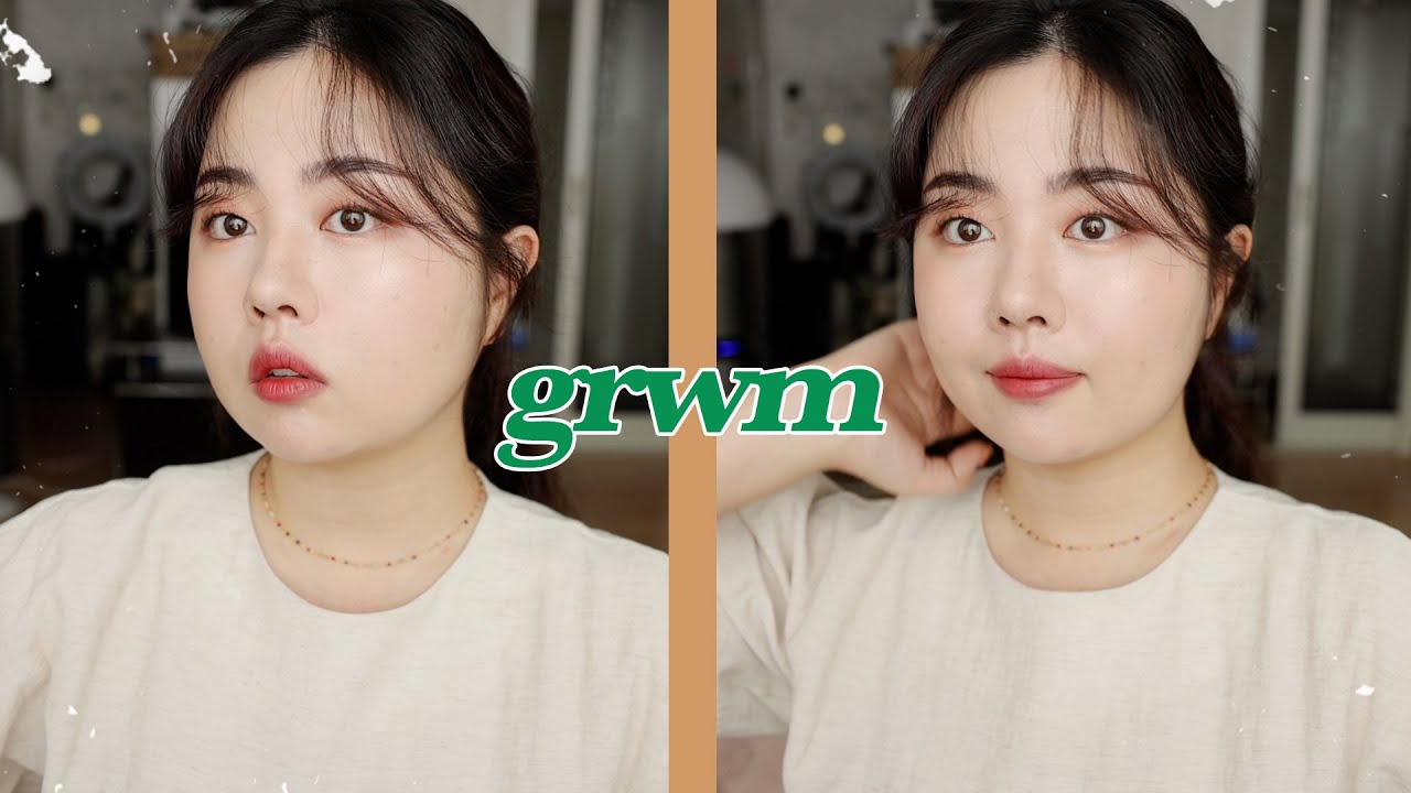 스튜디오 가기 전🎥 깔끔한 피부표현에 빠진 Grwm 셀프 브로우펌사무실 인테리어파넬쿠션웃긴 일상얘기💬 Youtube