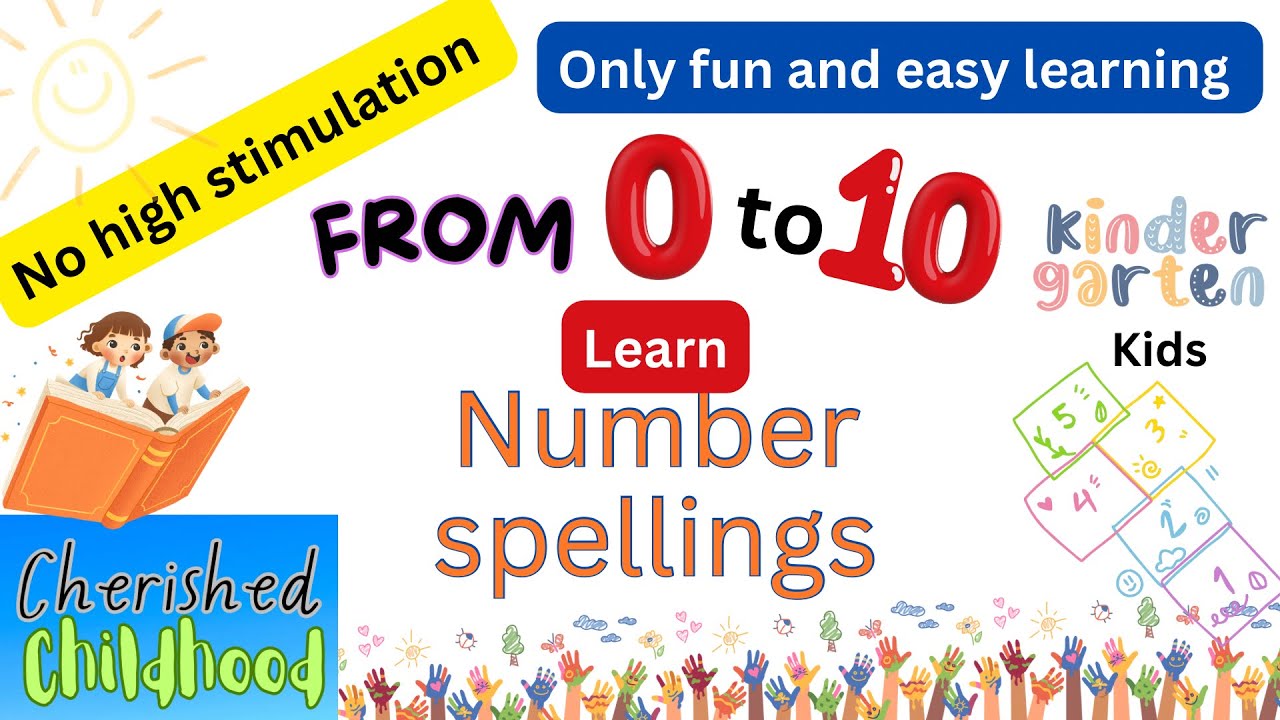 0 to 10 Spelling Numbers | Number spelling for toddlers and ...