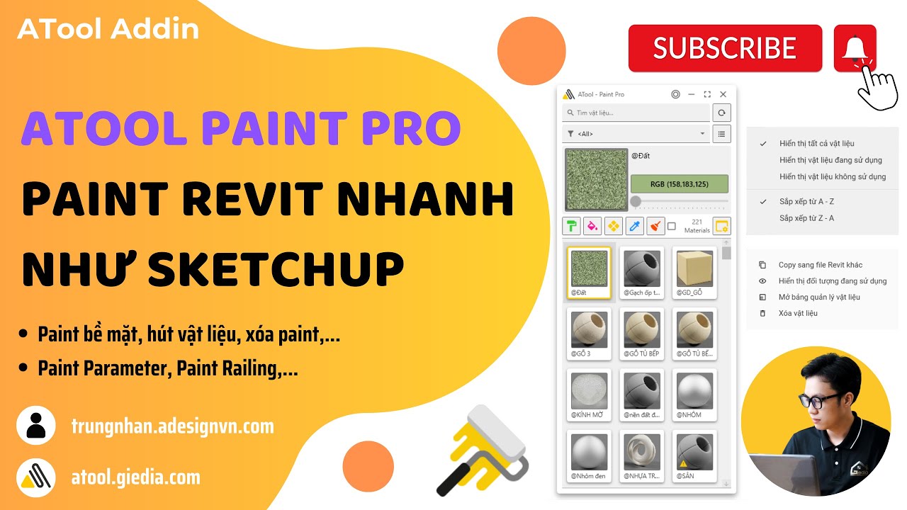 ATOOL REVIT PAINT PRO PAINT REVIT NHANH NH SKETCHUP YouTube atool-revit-paint-pro-paint-revit-nhanh-nh-sketchup-youtube
