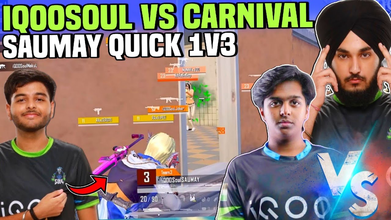 iQOOSouL RONY vs SPOWER & NEYO 🤯 Soul Saumay Quick 1v3 🔥 SOUL vs ...