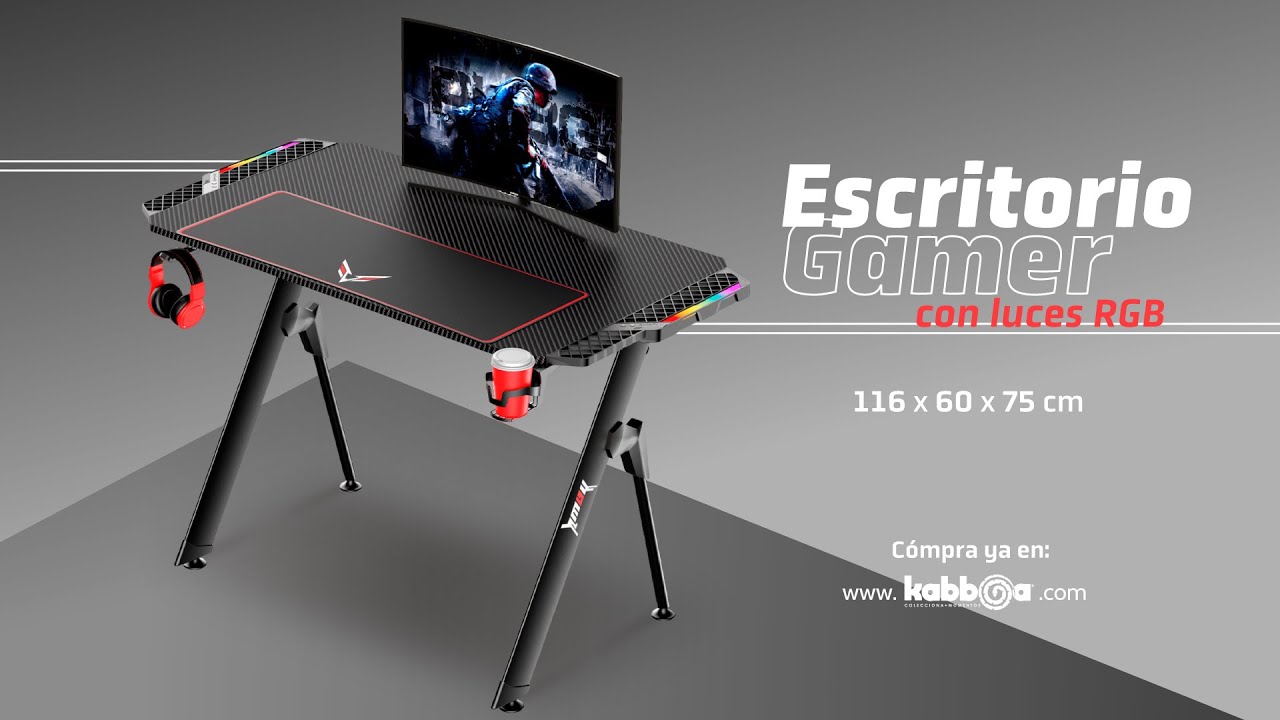 Impresionante Escritorio Gamer con Luces RGB de Kabboa.com - YouTube