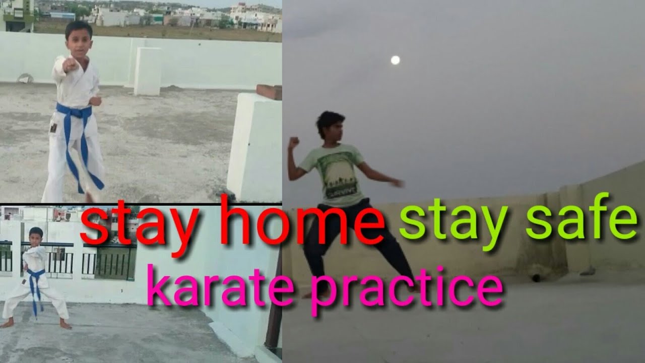 Karate practice in home - YouTube
