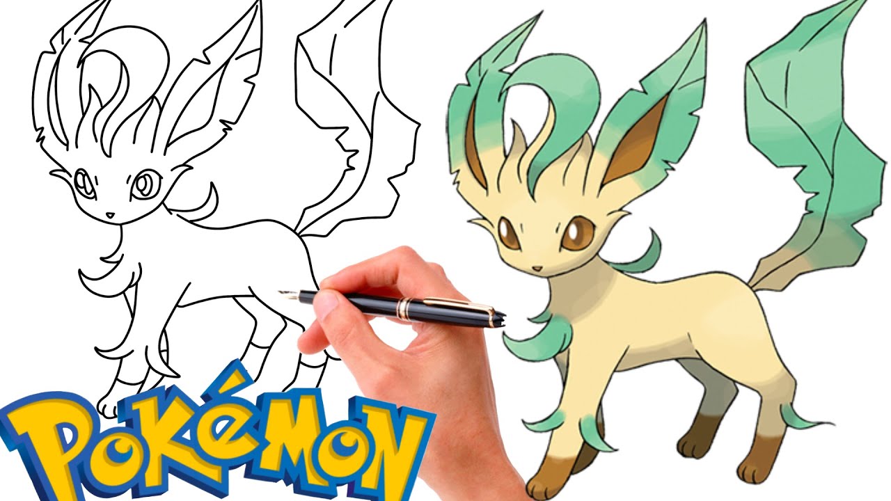 How To Draw LEAFEON POKEMON #470 | Generation 4 - YouTube