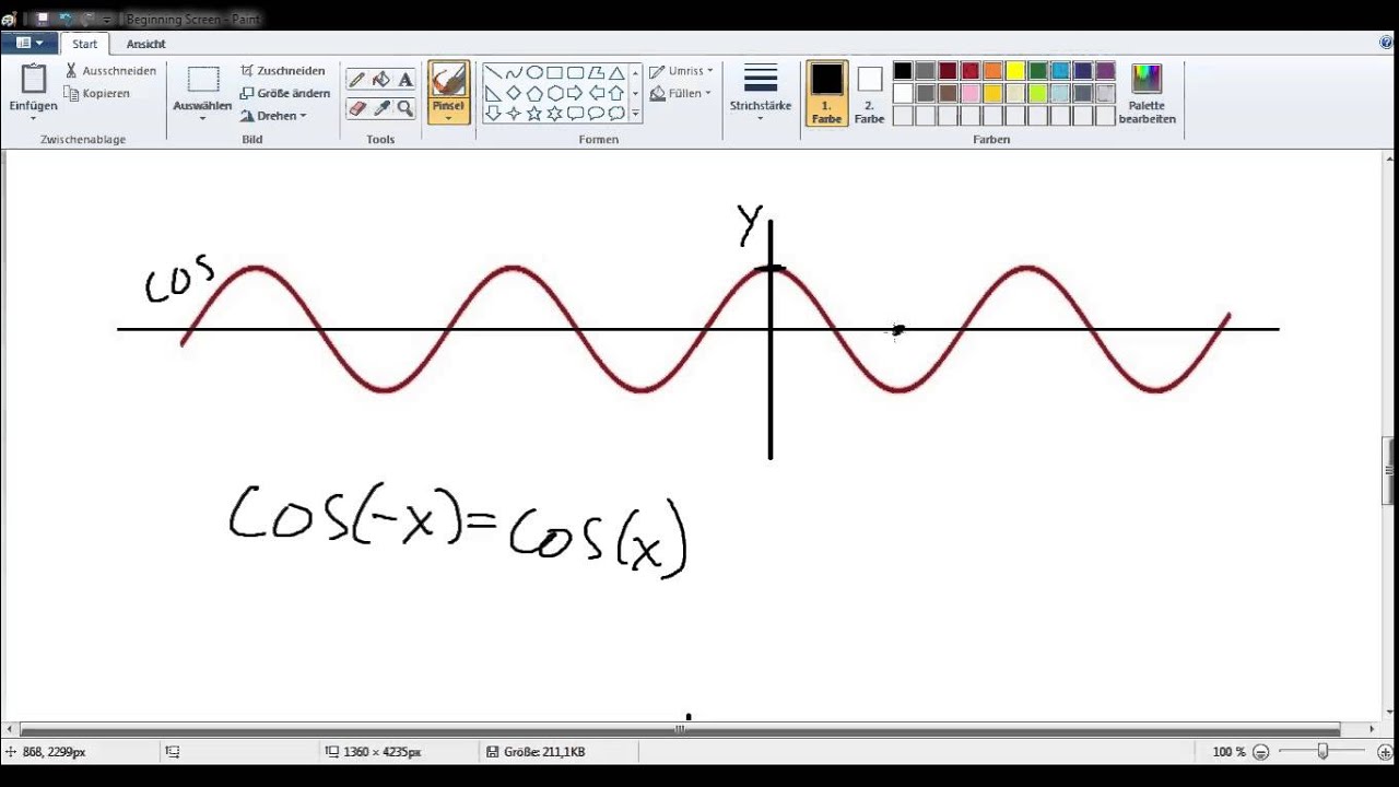 Why sin(-x)=-sin(x) and cos(-x)=cos(x), Part 1. - YouTube