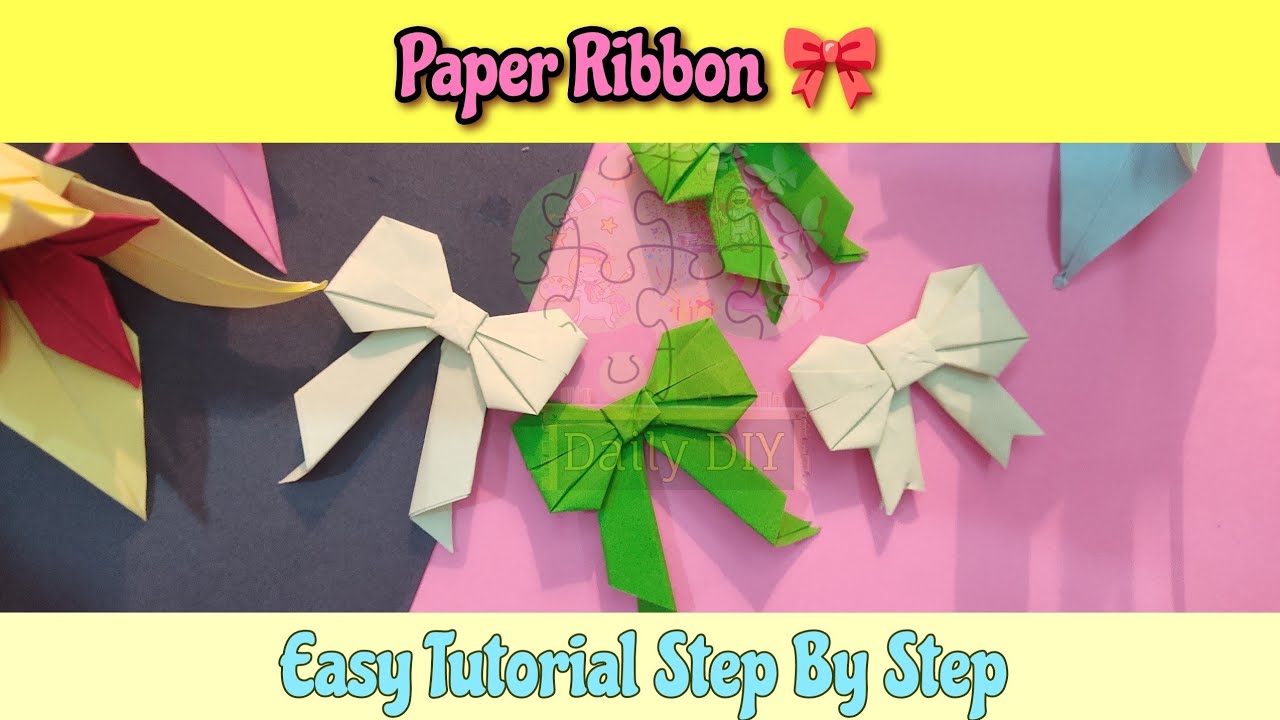 How To Make Paper Ribbon Bow 🎀 | Daily DIY - YouTube
