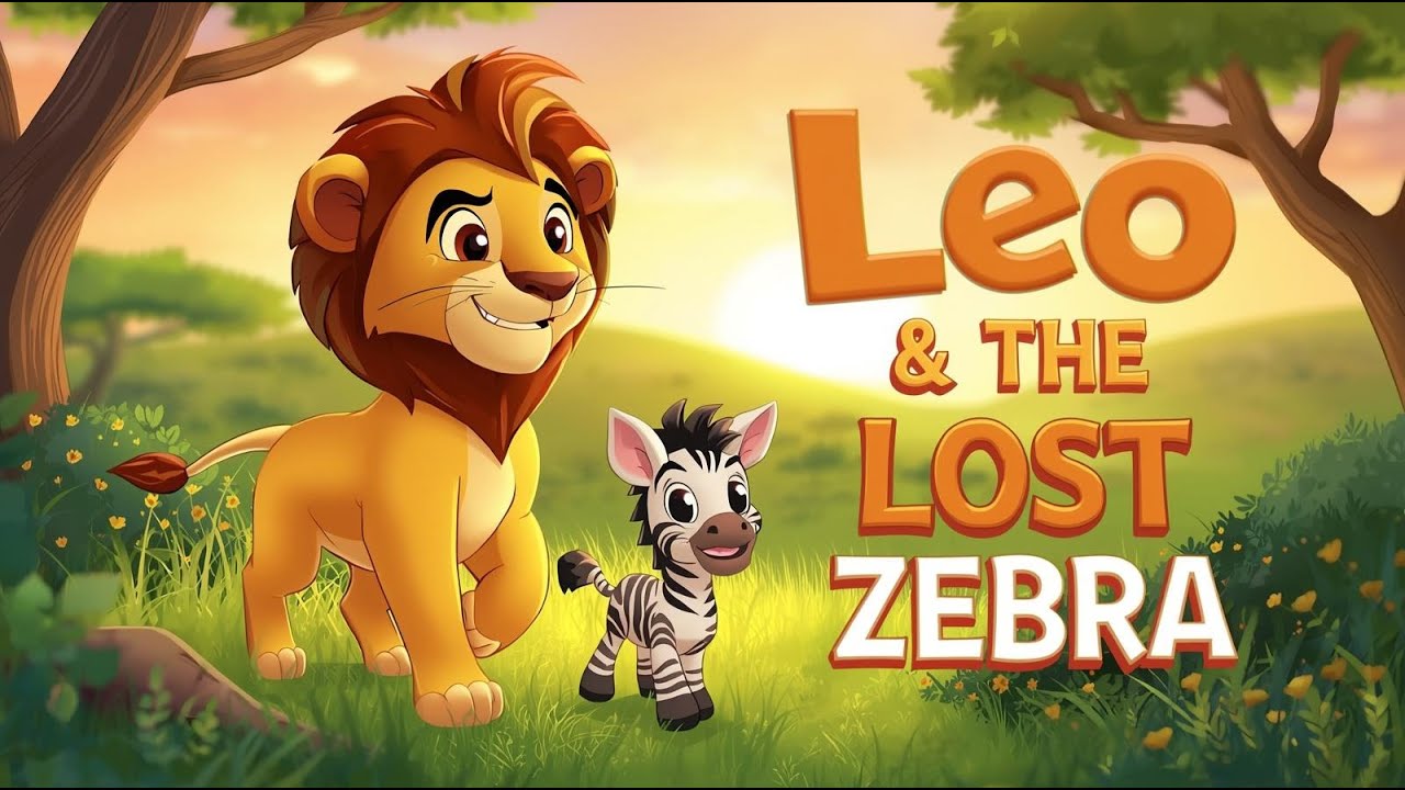 “Leo the Lion & The Lost Baby Zebra 🦁 A Heartwarming Jungle Moral Story ...