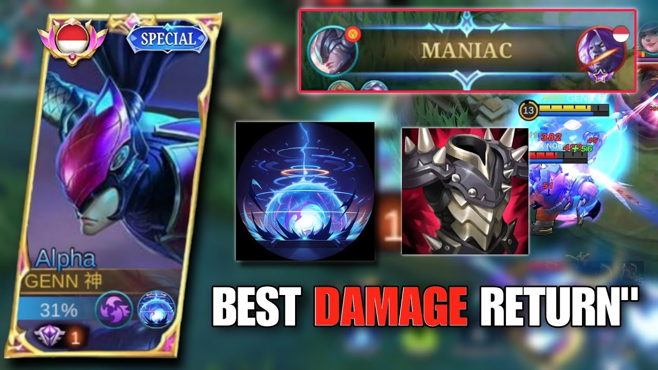 SET EMBLEM & BUILD ALPHA PALING STRONG!!! ALPHA BUILD DAMAGE | BUILD ...