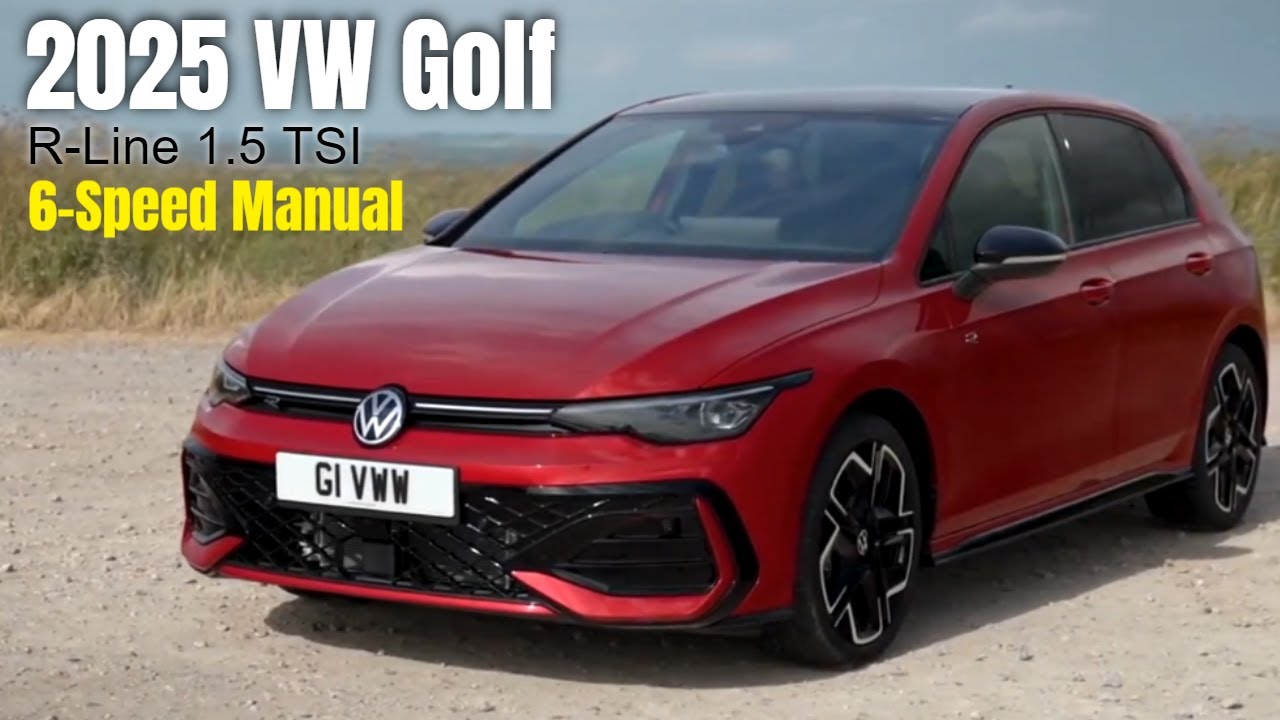 2025 VW Golf Hatch R-Line 1.5 TSI 6-Speed Manual in Kings Red - YouTube