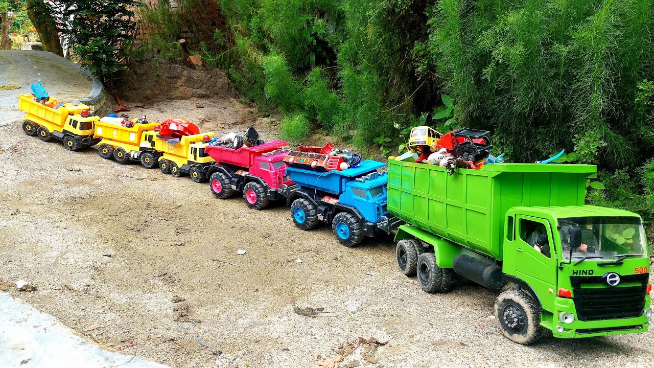 TRUK TRONTON PANJANG BERMUATAN PENUH MAINAN TRUK PASIR, TRUK DOSER ...