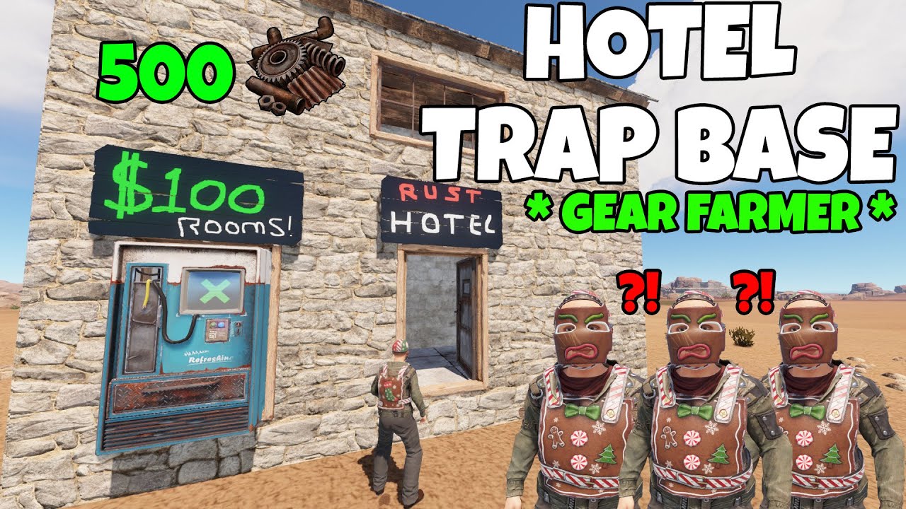 RUST | HOTEL TRAP BASE DESIGNED TO TRAP GEARED PLAYERS! - YouTube