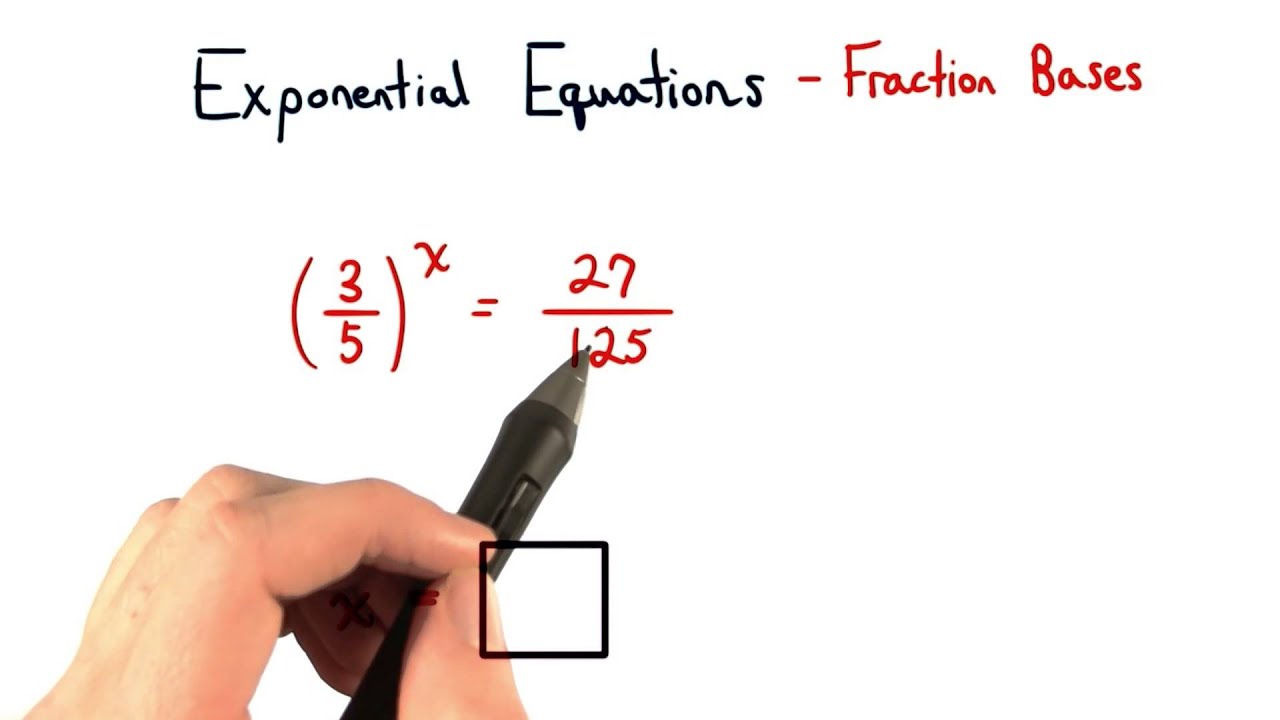 Exponential Equations Fractions for Bases - Visualizing Algebra - YouTube