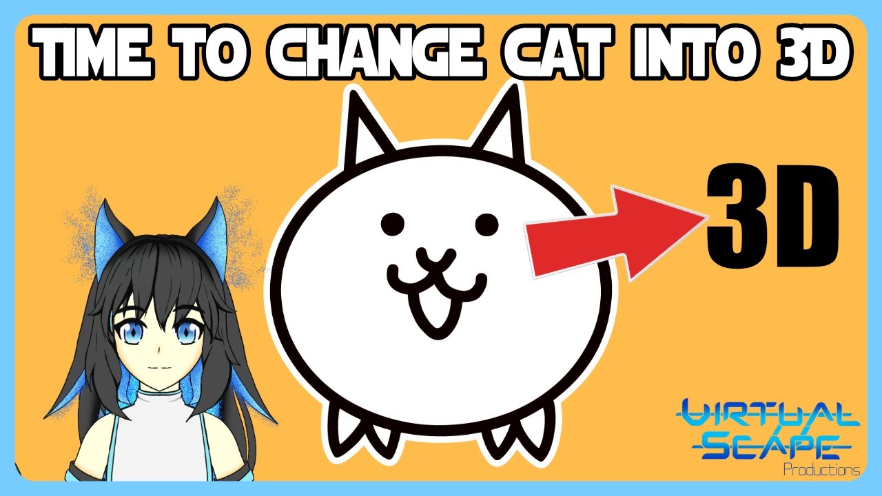 Turning battle cat into 3D using blender3D - YouTube
