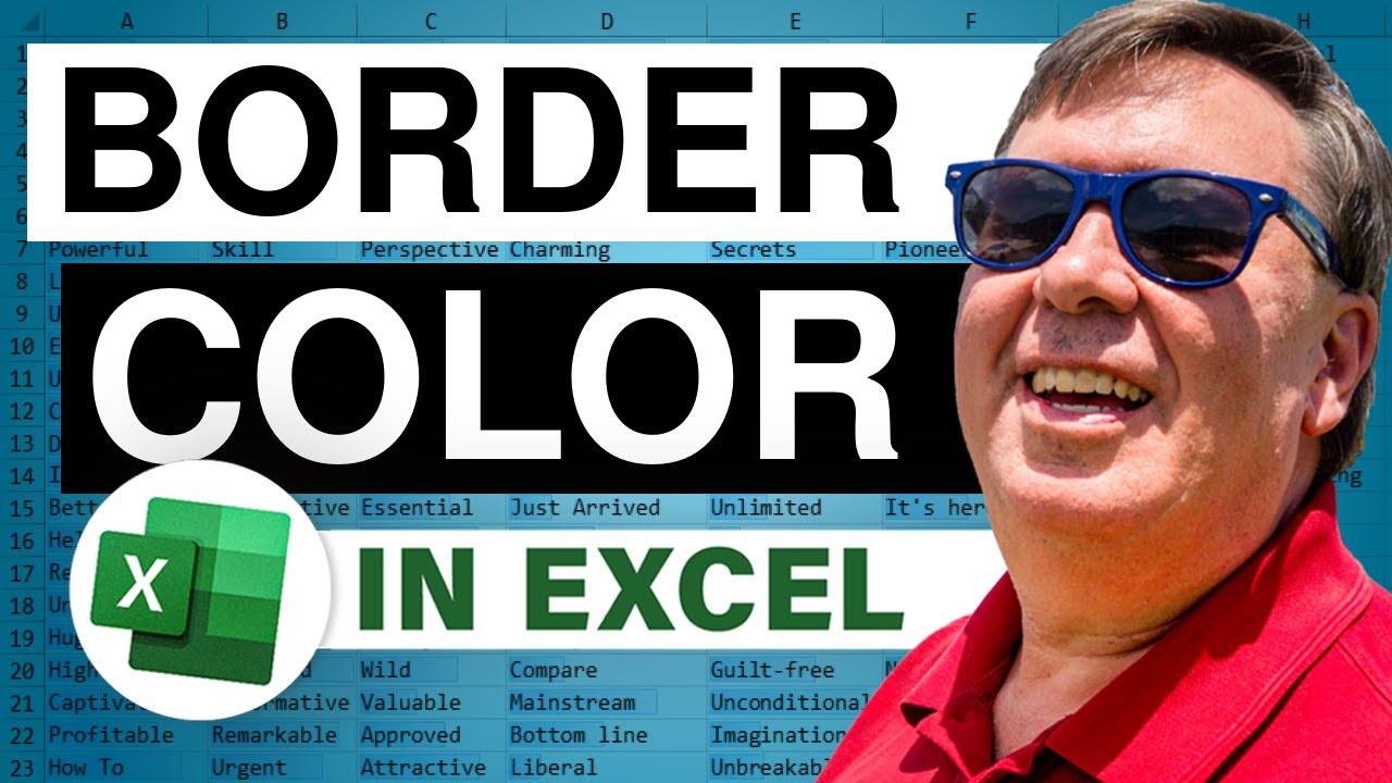 Excel Learn How To Set The Default Border Color In Excel Microsoft Excel Learn How To Set The Default Border Color In Excel Microsoft