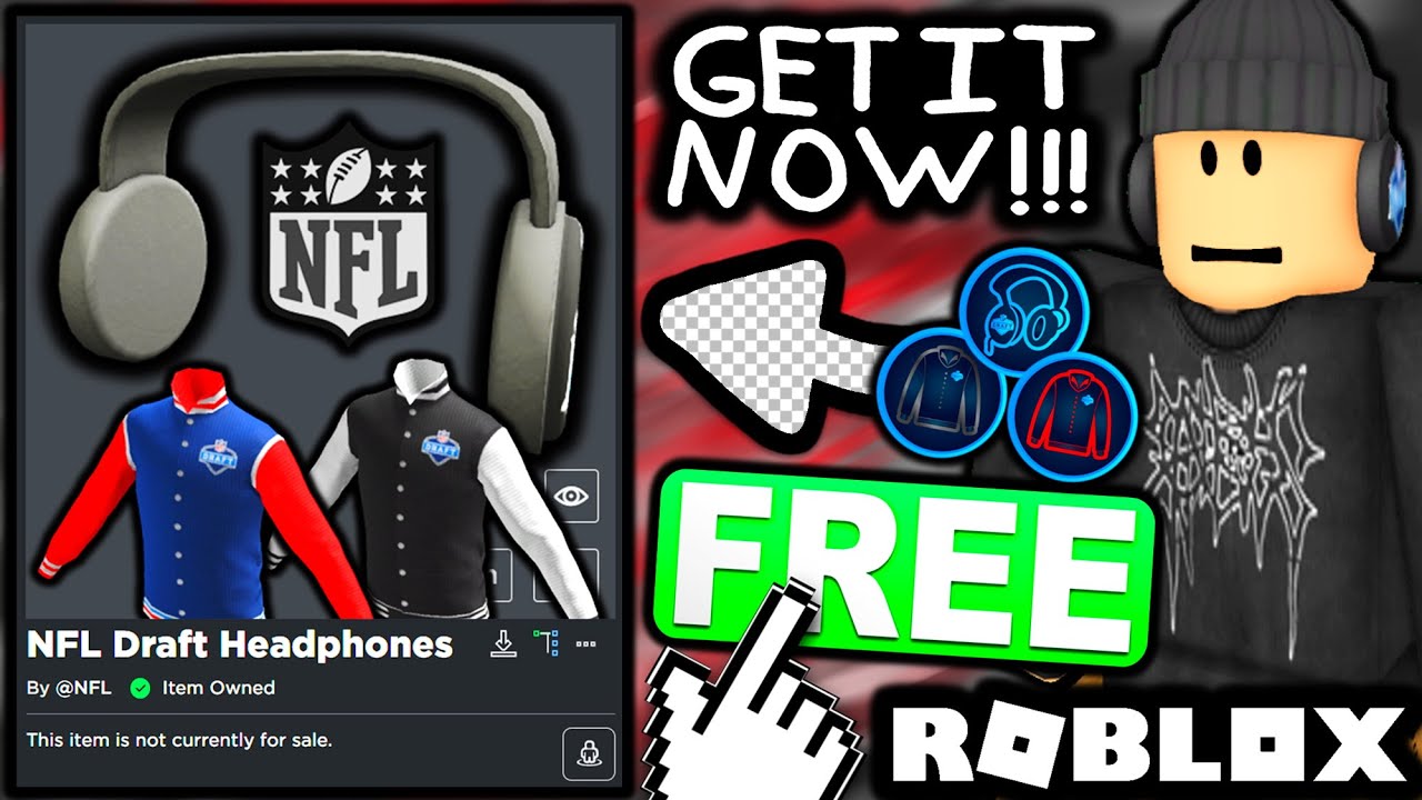 FREE ACCESSORIES! HOW TO GET NFL Draft Headphones & NFL Black/Red ...