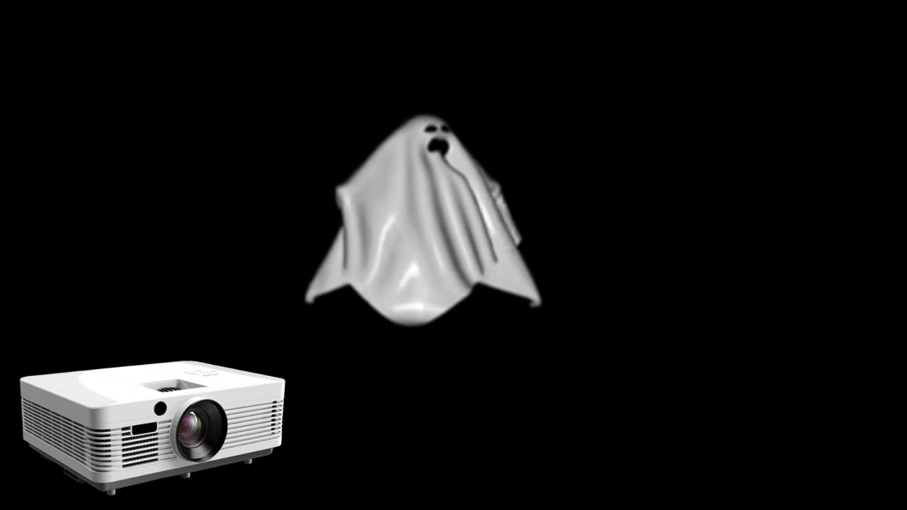 👻 Single Floating Ghost Projection 2 Hour Loop - YouTube