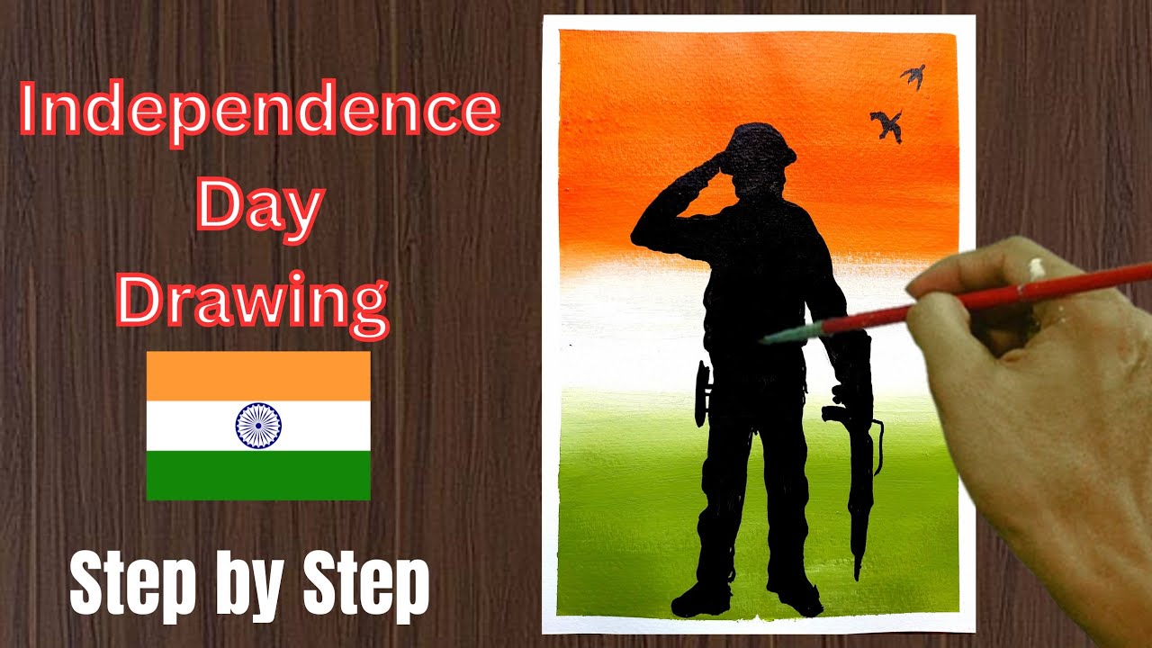 Independence Day Drawing Step by Step 🇮🇳 | How to draw Independence day ...