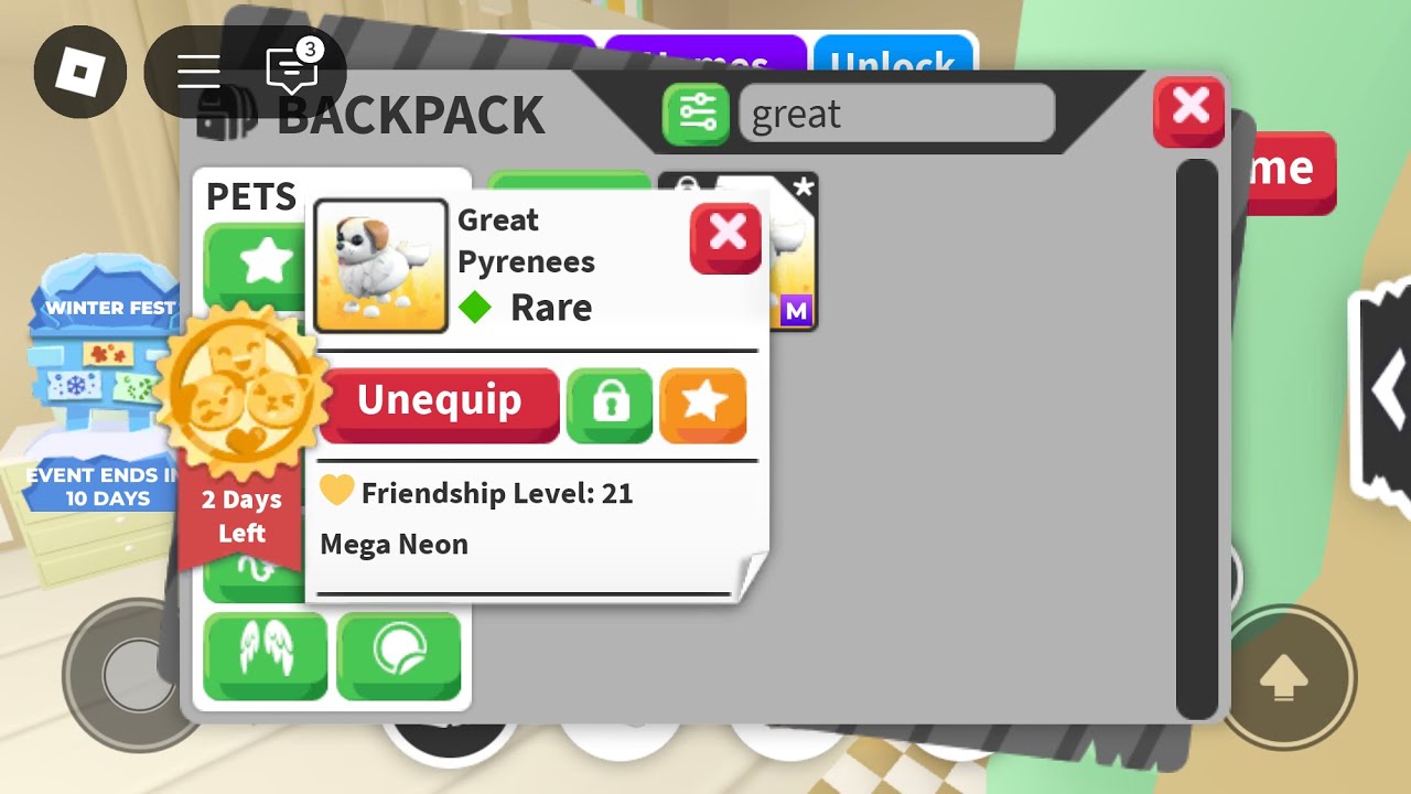 Making MEGA NEON GREAT PYRENEES In ADOPT ME OMGG😱😱🐾🐾 - YouTube