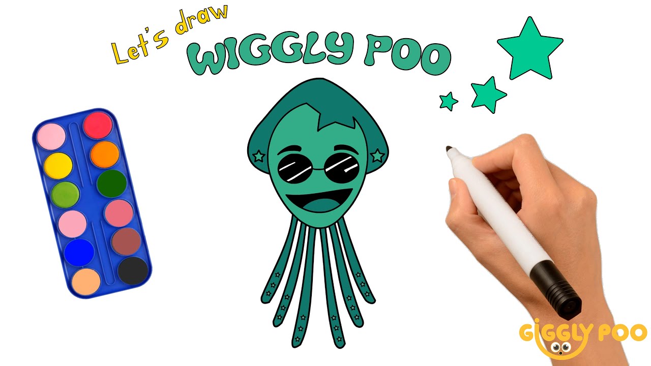 Let's Draw Wiggle, Wiggle, Wiggly! 🎨│Step by Step Tutorial🐙🌈 ...