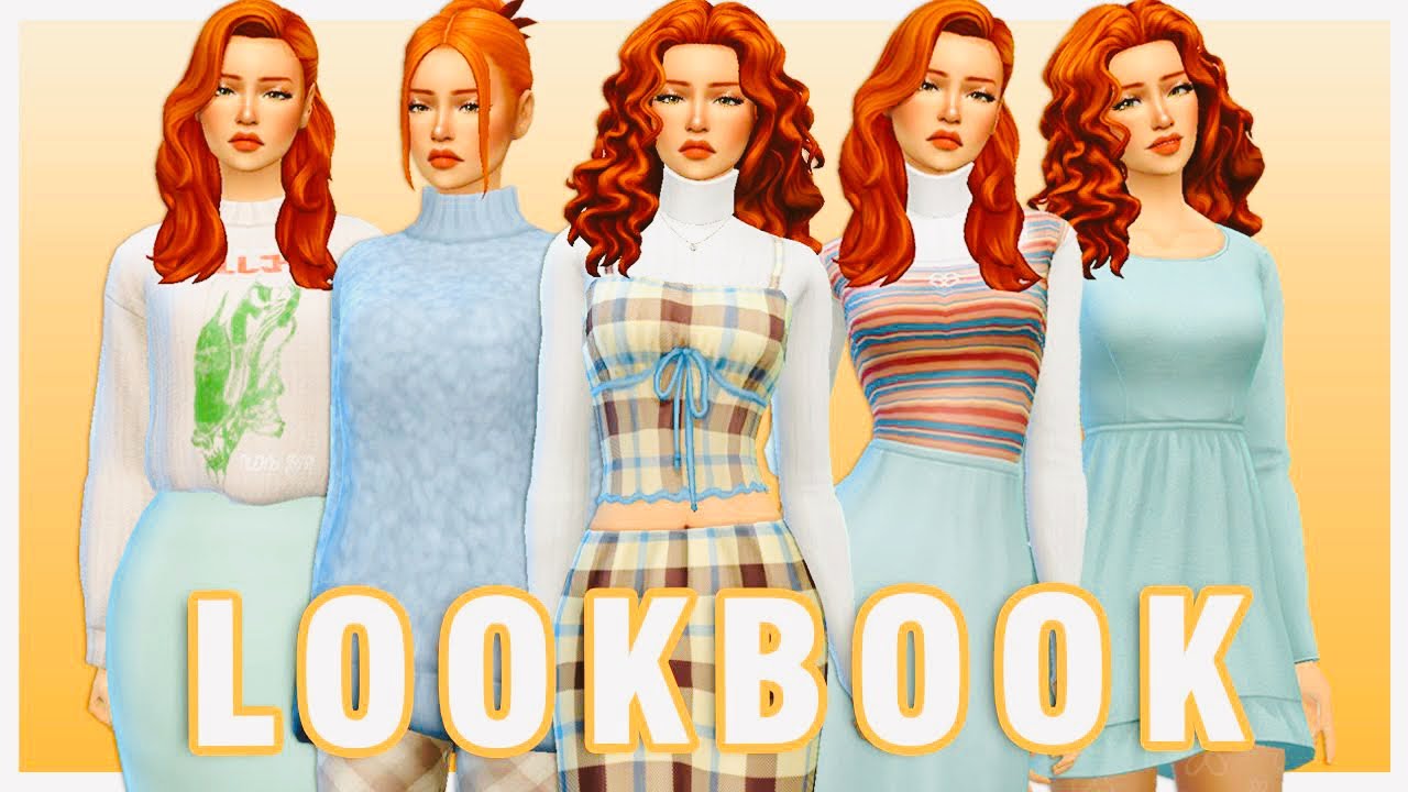 FALL LOOKBOOK 🍁 | Sims 4 Create A Sim (FULL CC LIST) #sims4 #ts4 - YouTube