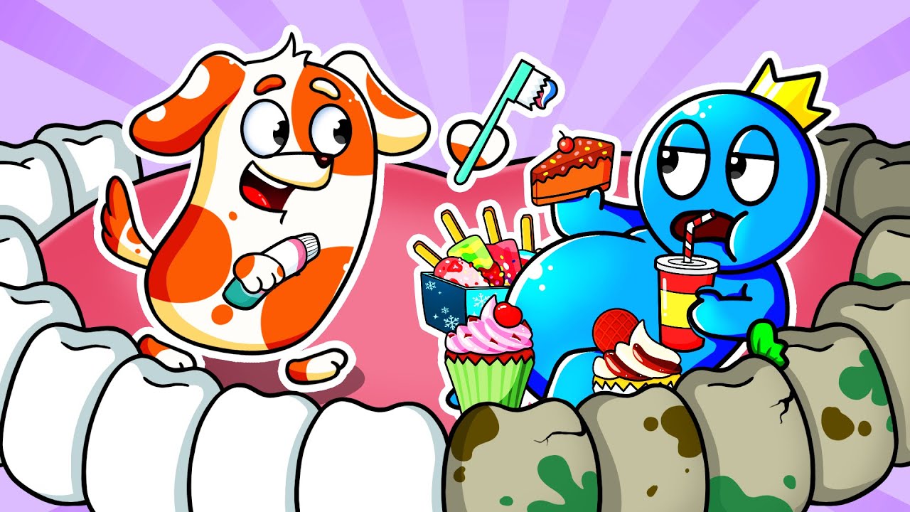 RAINBOW FRIENDS🌈BAD TEETH BECAUSE OF EATING TOO MUCH CANDY!? Hoo Doo ...