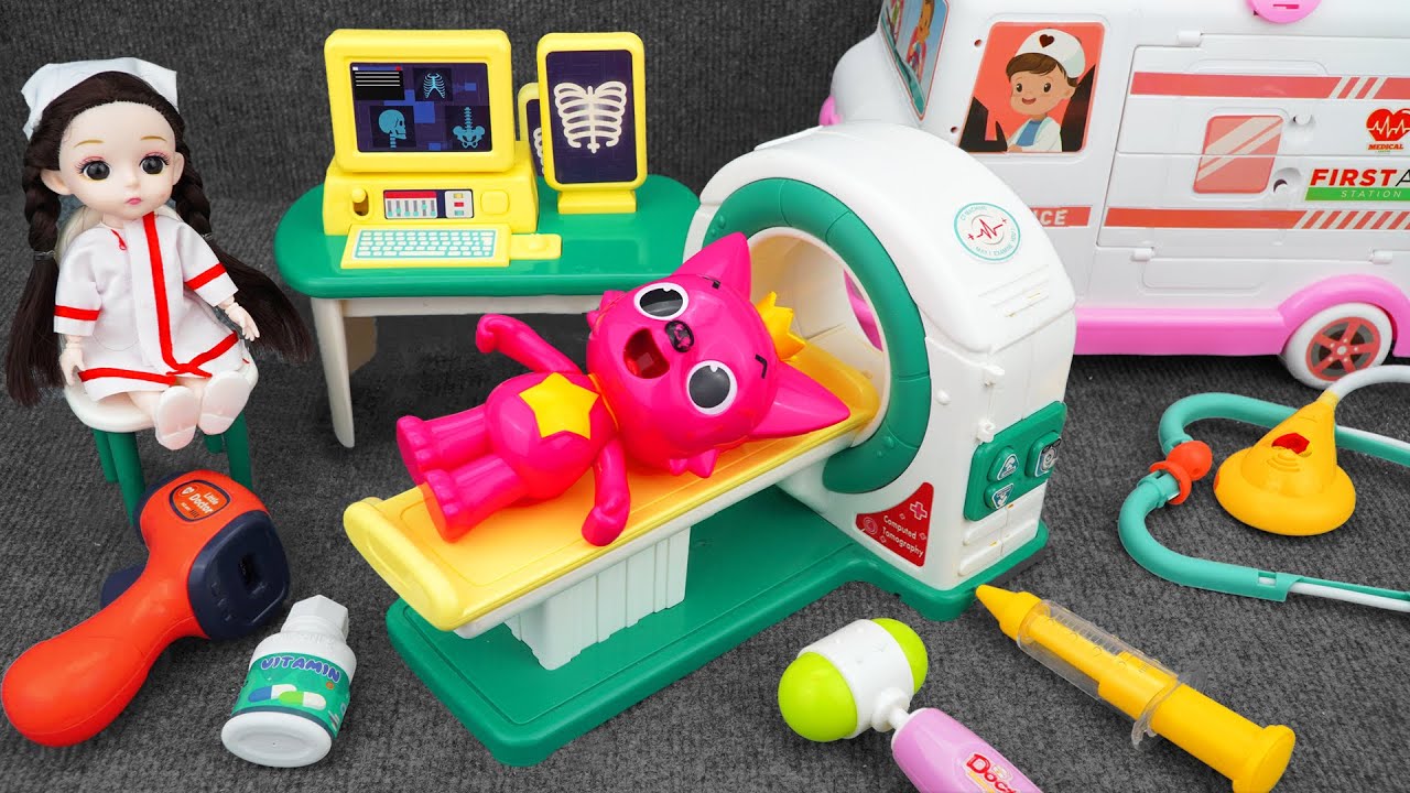 91 Minutes Cute Pinkfong Doctor Set, Satisfying Unboxing Disney ...