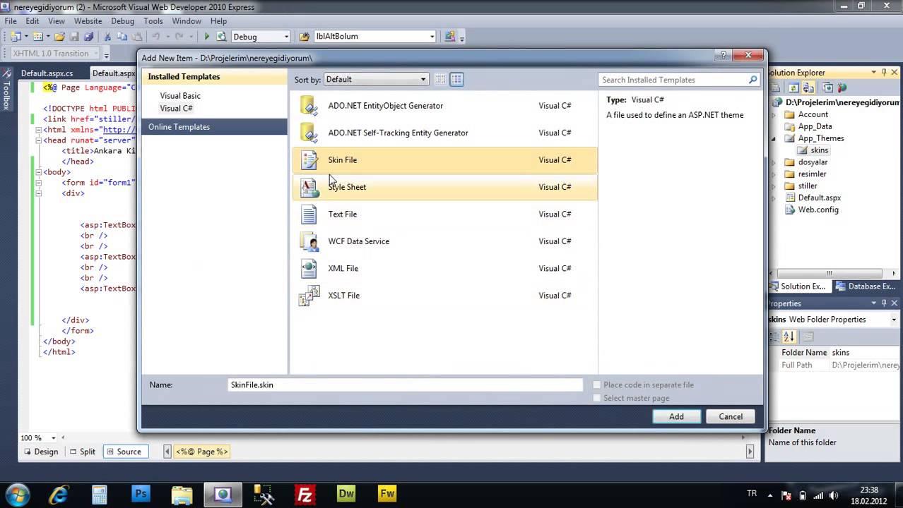 Asp.net - 16 - Aspnet Themes Skins ve Stylesheet [Eğitim Setleri] - YouTube