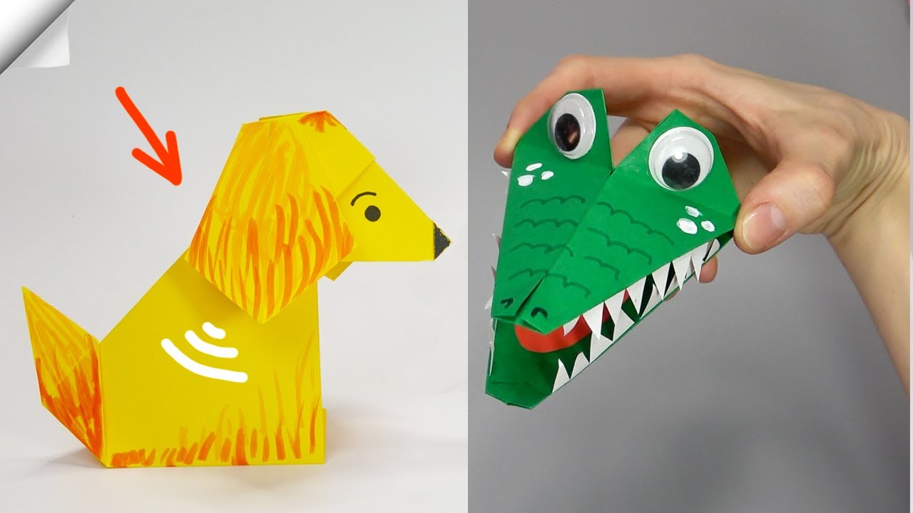 12 Moving paper toys - YouTube