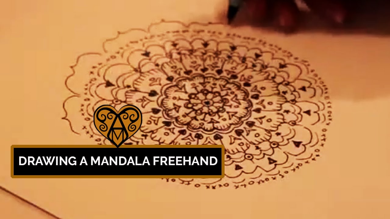 How to Draw a Mandala Freehand - YouTube