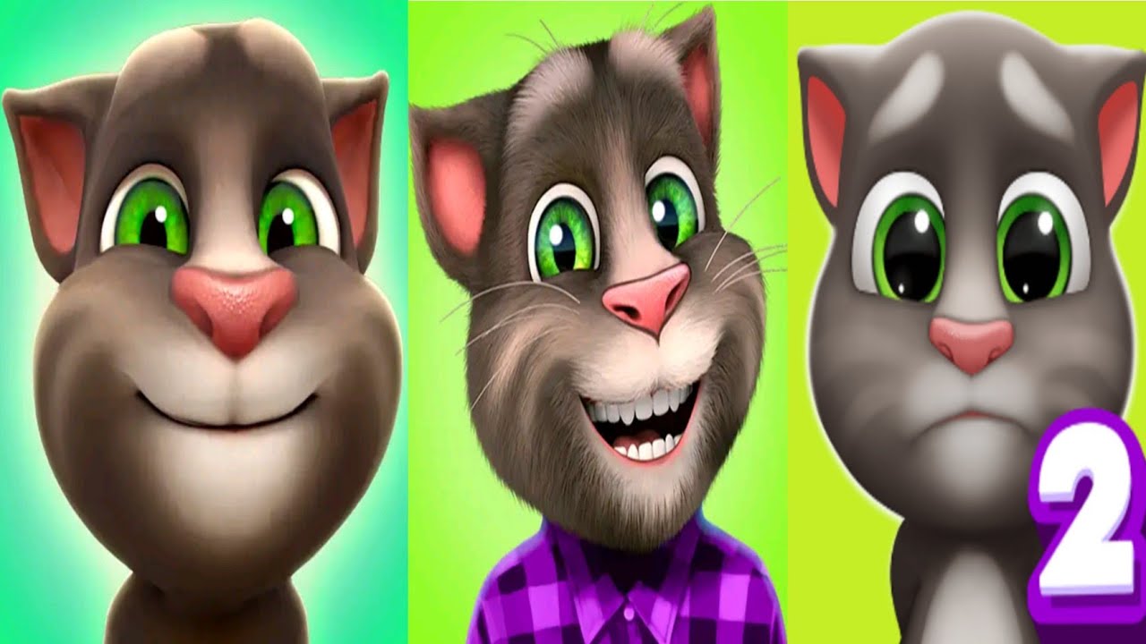 My Talking Tom vs My Tom vs My Talking Tom 2 - Gameplay Eating Birthday ...