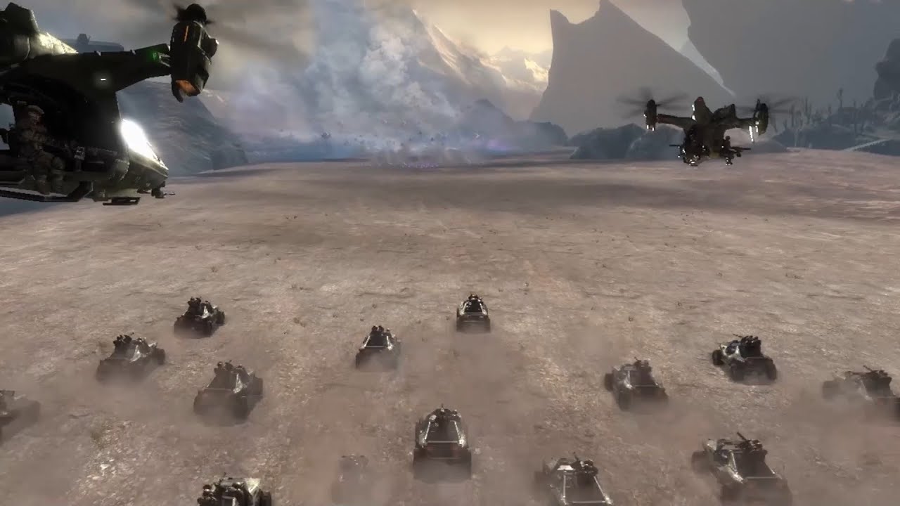 Halo: Reach - The UNSC Attack The Covenant Invasion 1080p - YouTube