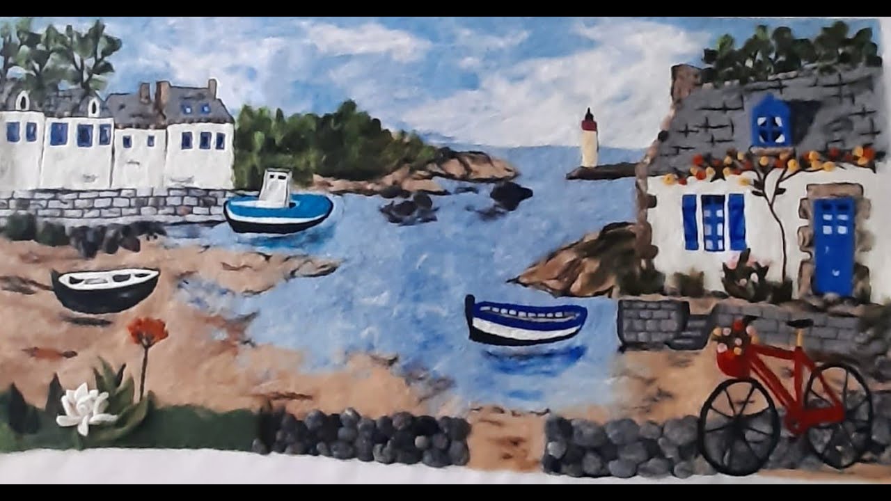 Yün Keçe Tablo Yapımı l Yün Keçe İğneleme Tekniği Tablo Yapımı - YouTube