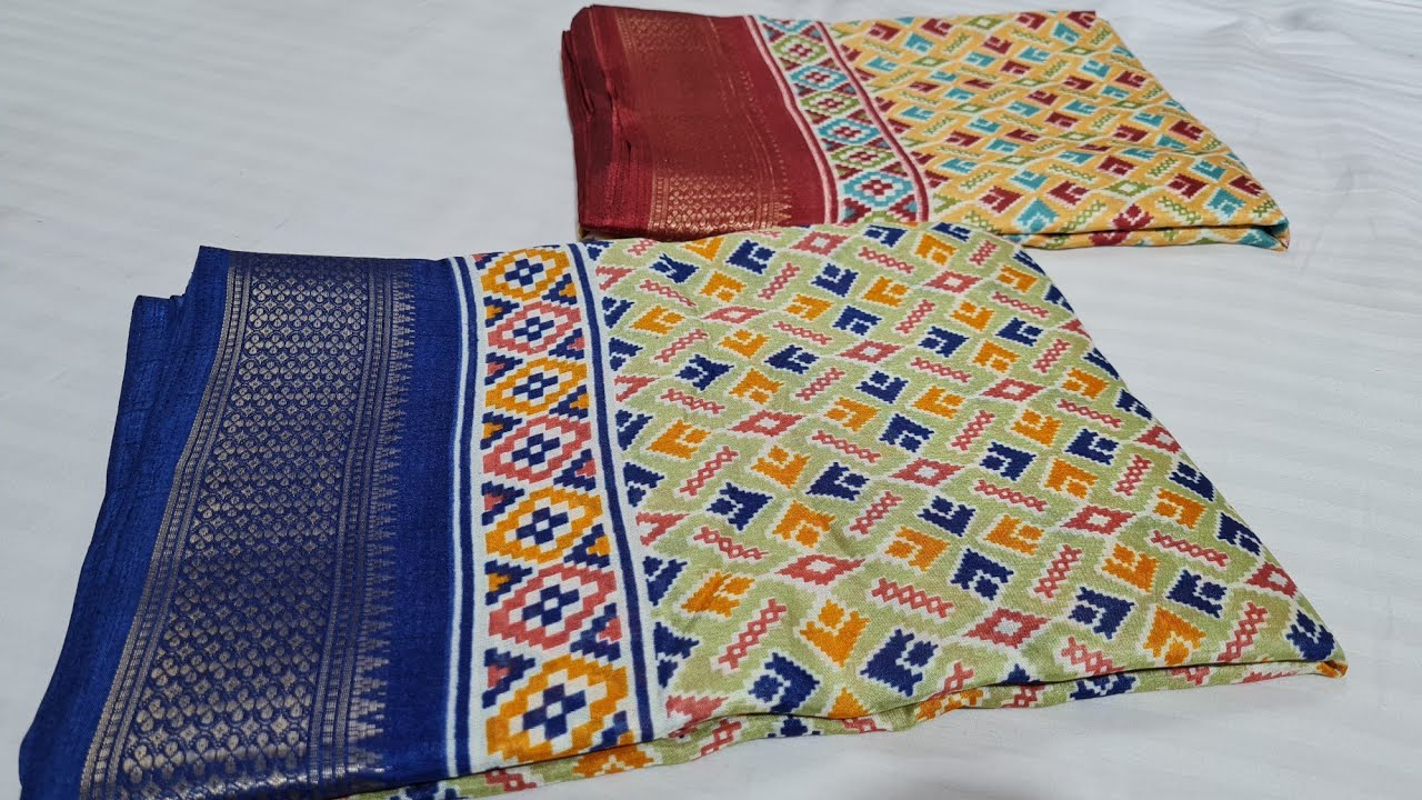 Patola Style sarees with weaving border | Sunday special sale | At ...