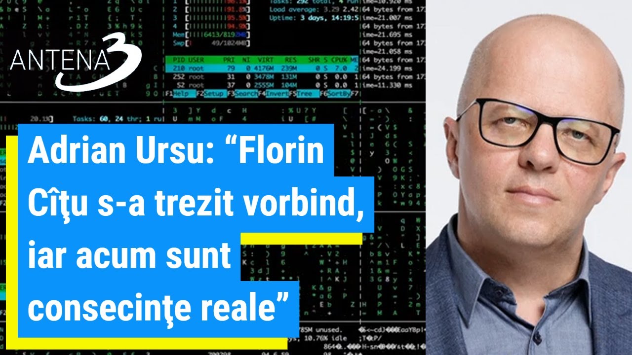 Adrian Ursu: "Florin Cîţu s-a trezit vorbind, iar acum sunt consecinţe ...