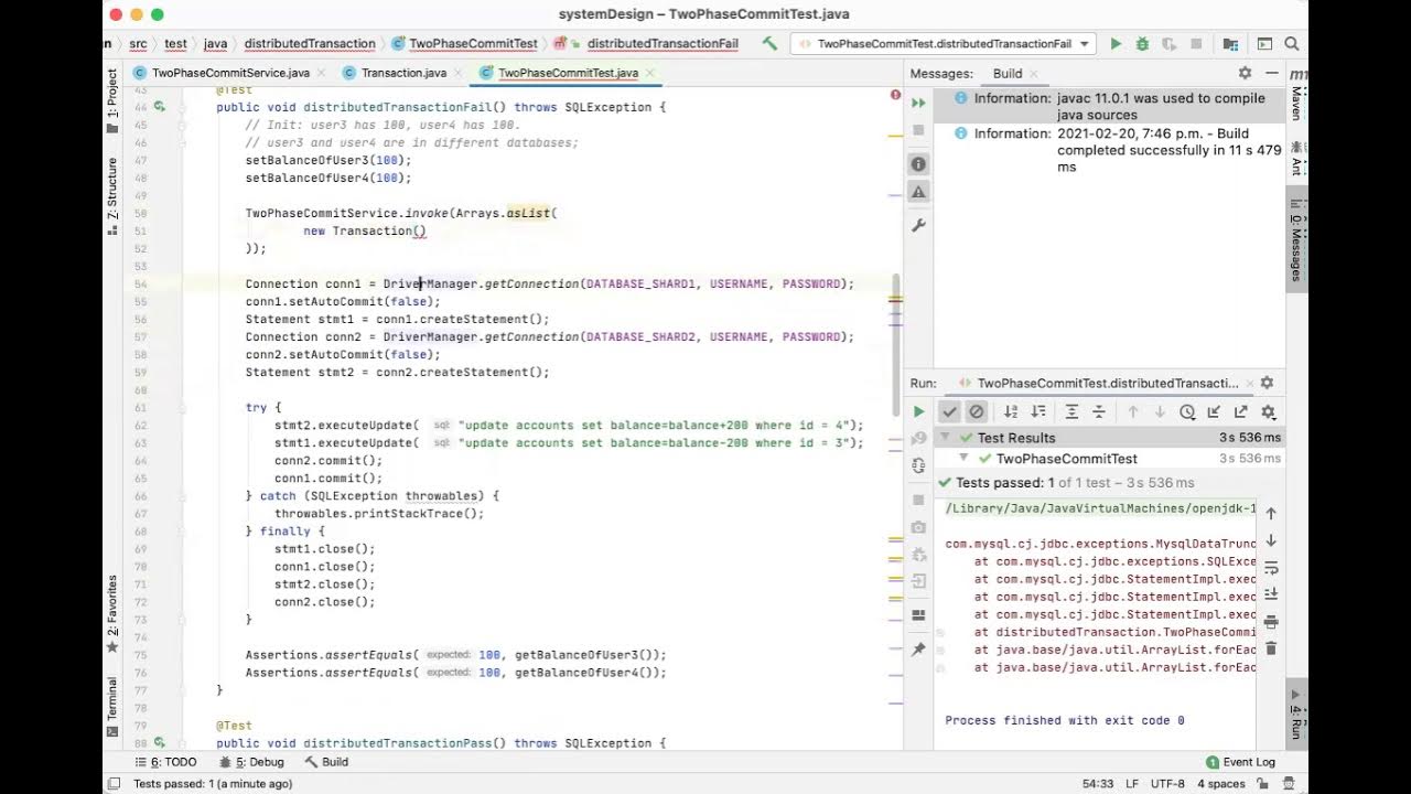 Two phase commit for distributed transactions in Java - YouTube