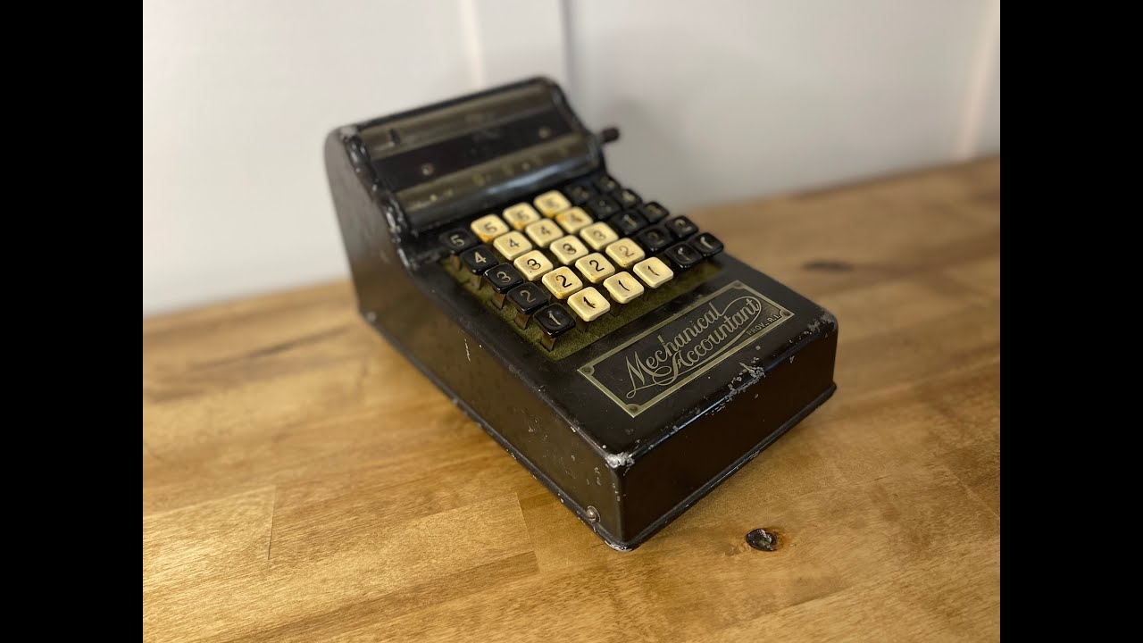 Mechanical Accountant adding machine - YouTube