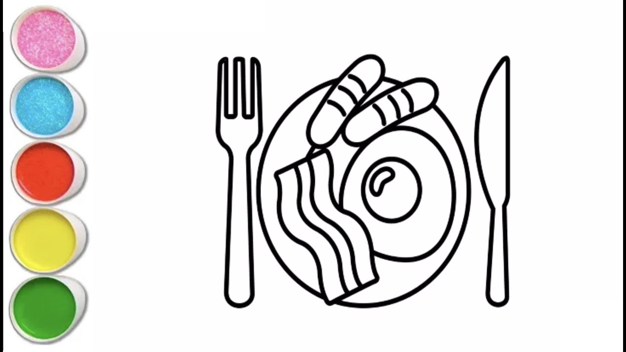 Vẽ đồ ăn cute yêu thích - How to draw and color favorite cute food ...