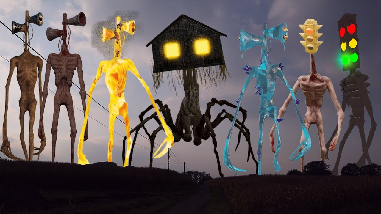 TEAM Siren Head VS Ice Siren Head VS House Head VS Fire Siren Head VS ...