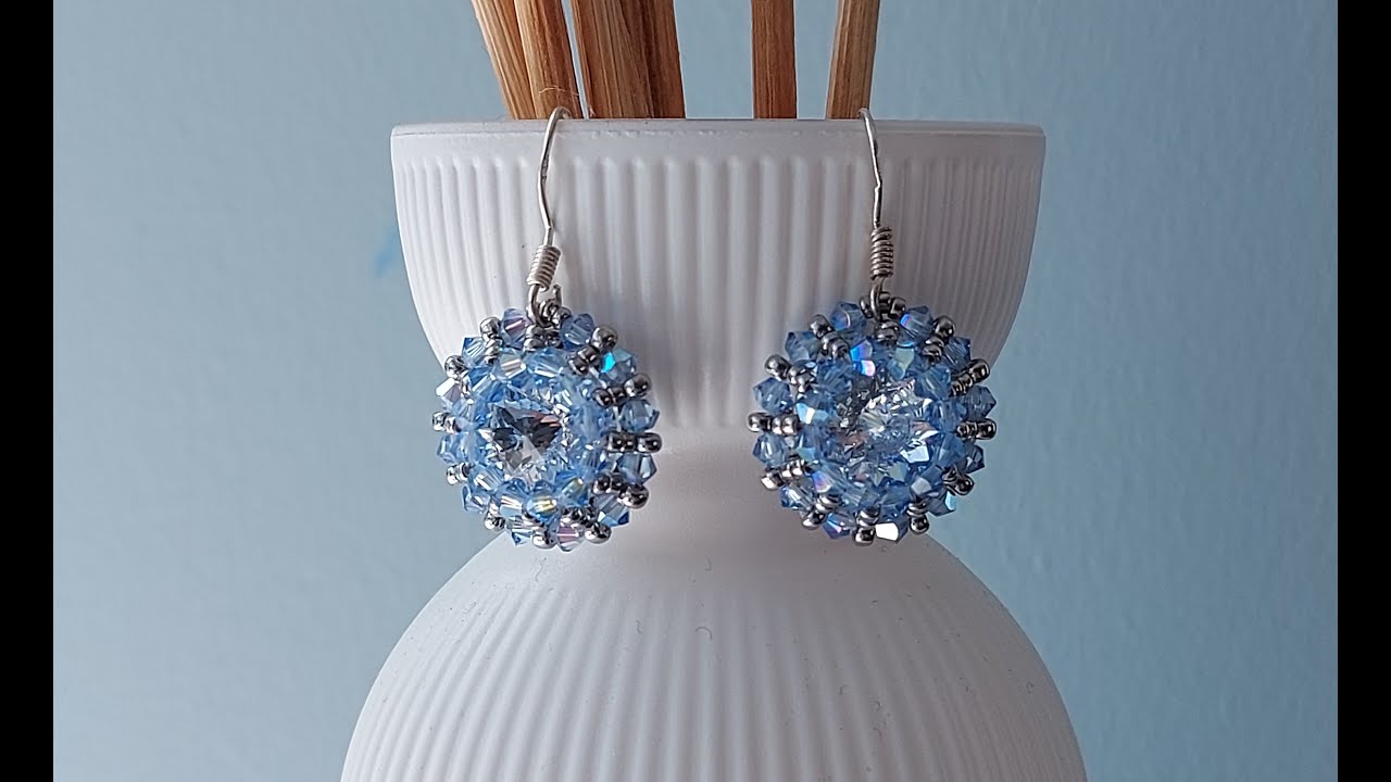 12 mm Rivoli Earrings. Tutorial. - YouTube