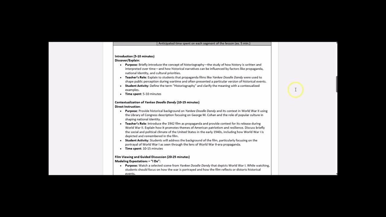 Film as primary sources assignment example - YouTube