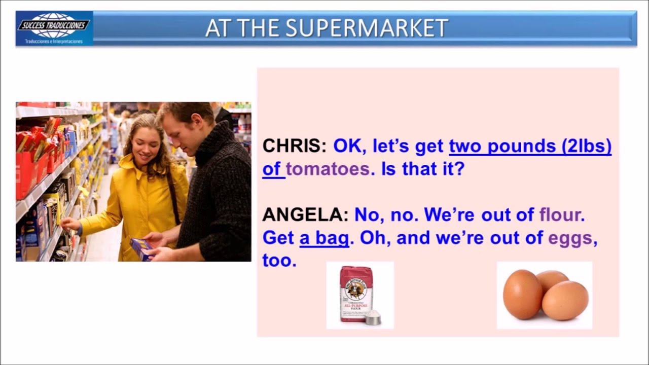 AT THE SUPERMARKET - DIALOGUE - YouTube