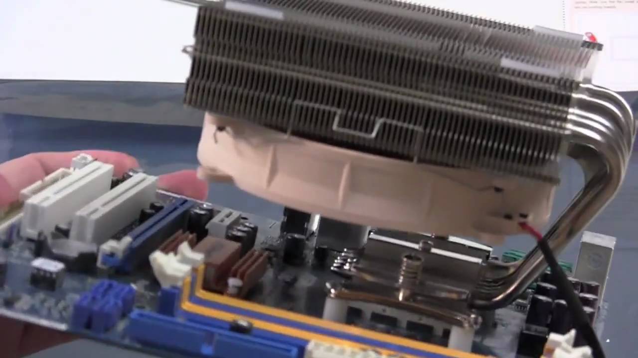 Noctua NH-C14 installation, montage fan backplate - YouTube