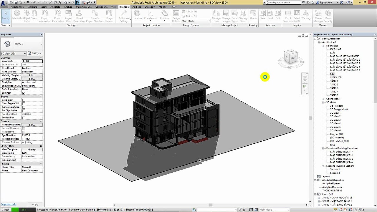 Bài 5.3: Hướng dẫn tạo WALKTHROUGH trong Revit 2016 - YouTube
