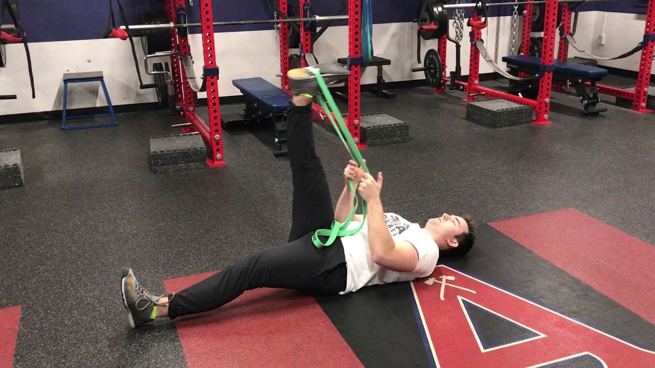 Banded Single Leg Raises (3 second pause) - YouTube