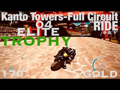 RIDE: PS4 Kanto Temples-Full Circuit - 04 ELITE TROPHY - Gold- Suzuki GSX-R 1000 KS - YouTube