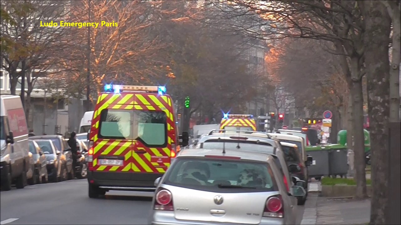 Pompiers de Paris VSAV en Urgence ( Compilation ) Paris Fire Dept ...