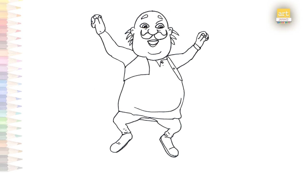 Motu Patlu drawing videos | Cartoon sketches & videos | How to draw ...